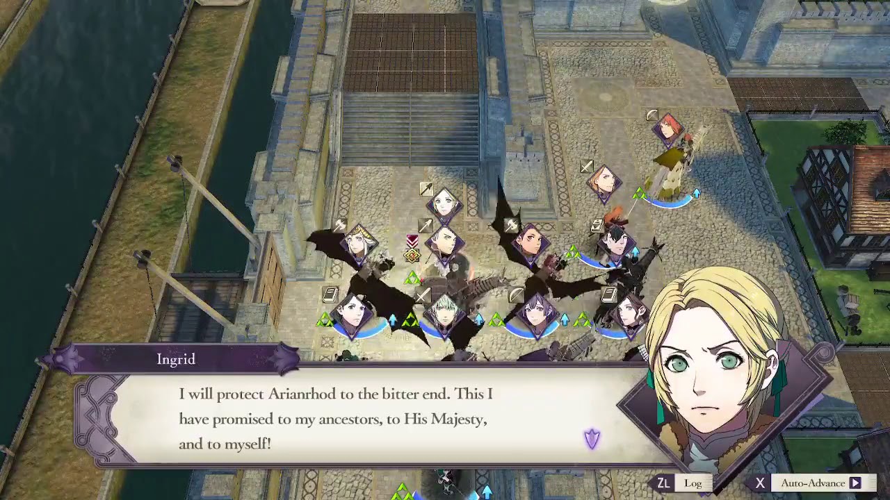 Fire Emblem Three Houses: Caspar tanking Maddening Ingrid - YouTube