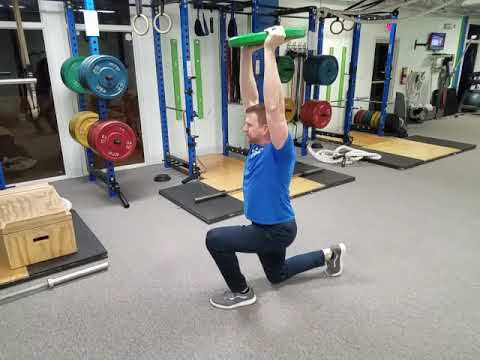 Overhead Split Squat - Weight Plate - YouTube