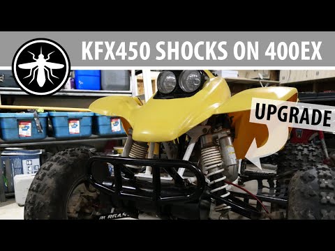 KFX450 Front Shocks on my Honda 400EX - Trail Riding Budget Mod ...