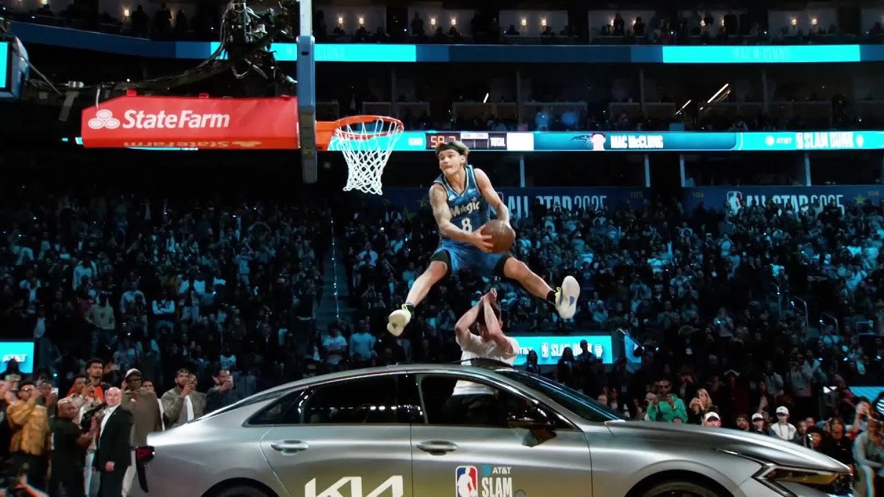 EVERY Mac McClung Dunk of the 2025 AT&T Slam Dunk Contest In SLOW ...