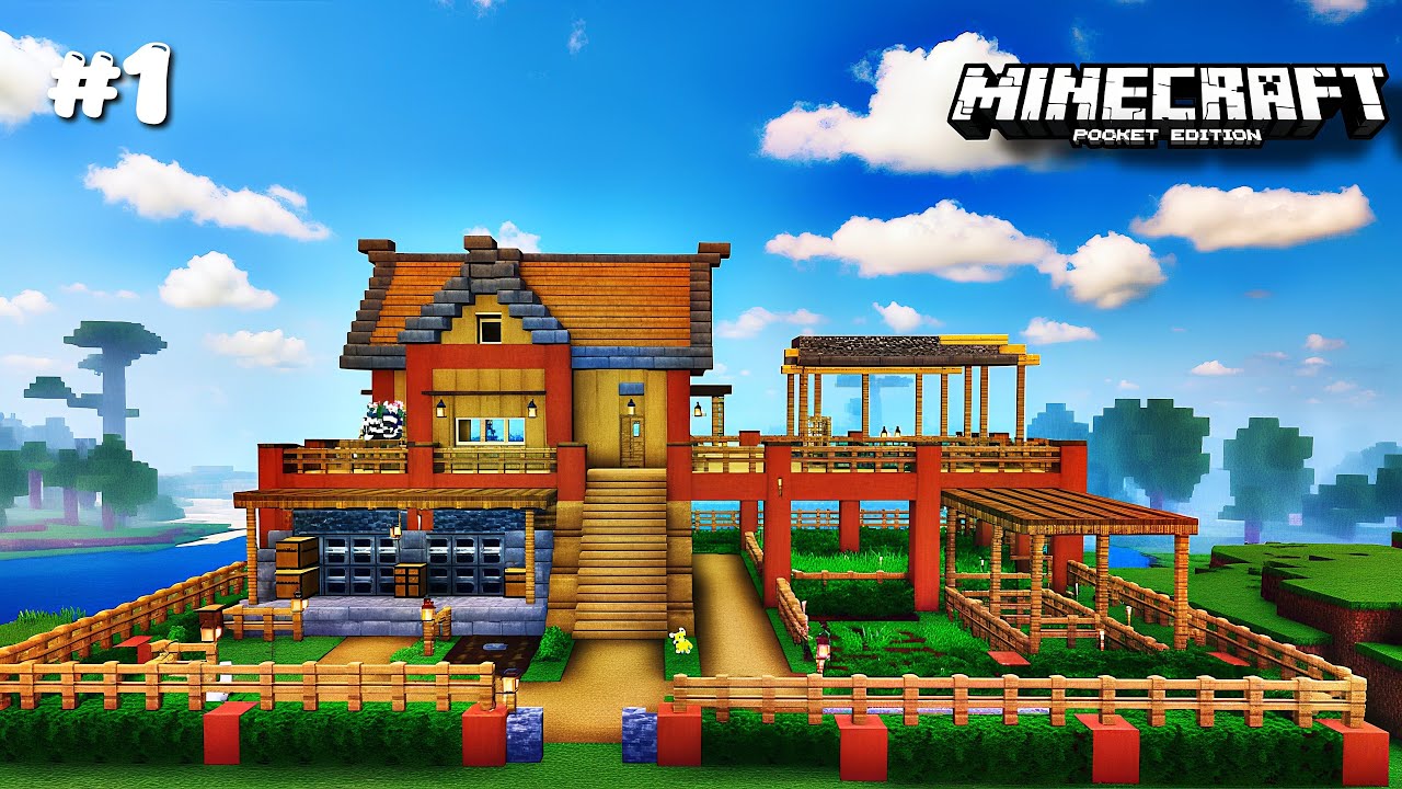 Minecraft PE Survival Series Ep 1 in 1.21.92 🔥 Made OP Survival Base ...