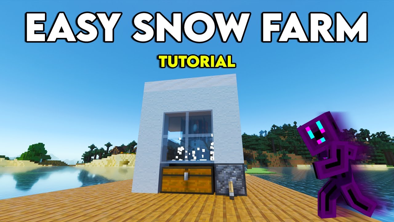 Easy Snow Farm In Minecraft Bedrock 1.20 - YouTube