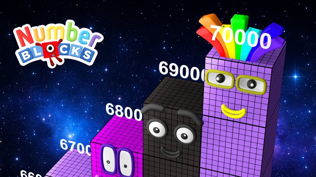 Numberblocks 1 vs 70,000 - Count to 70,000 | Learn to Count BIG Numbers ...