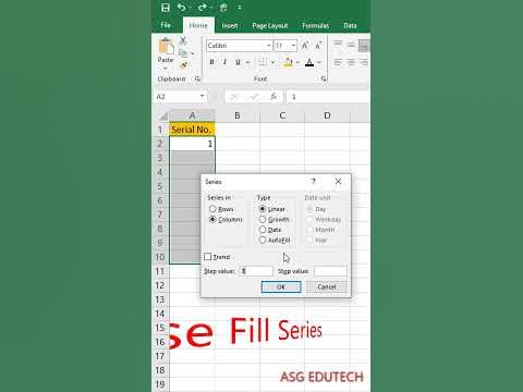 Serial Number in excel shortcut || Automatic serial Number in Excel # ...