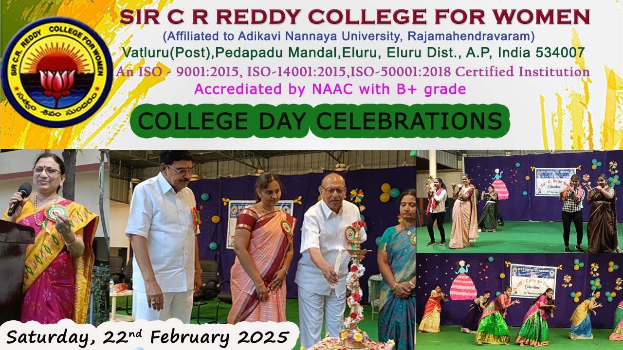 College Day Celebrations @ Sir C R Reddy College for Women, Eluru on ...