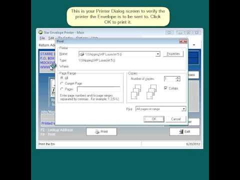 Simple Envelope Print Demo using Star Envelope Printer Pro - starenv ...