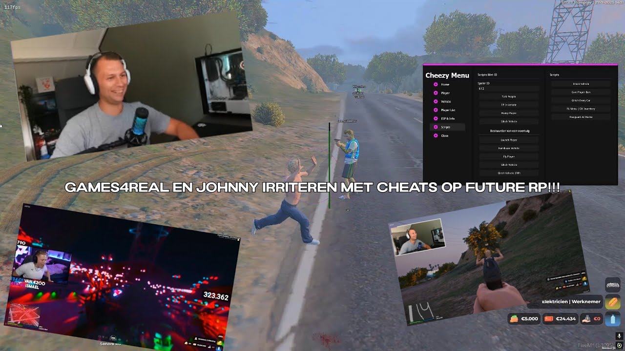 GAMES4REAL EN JOHNNY IRRITEREN MET CHEATS OP FUTURE RP!!! - YouTube