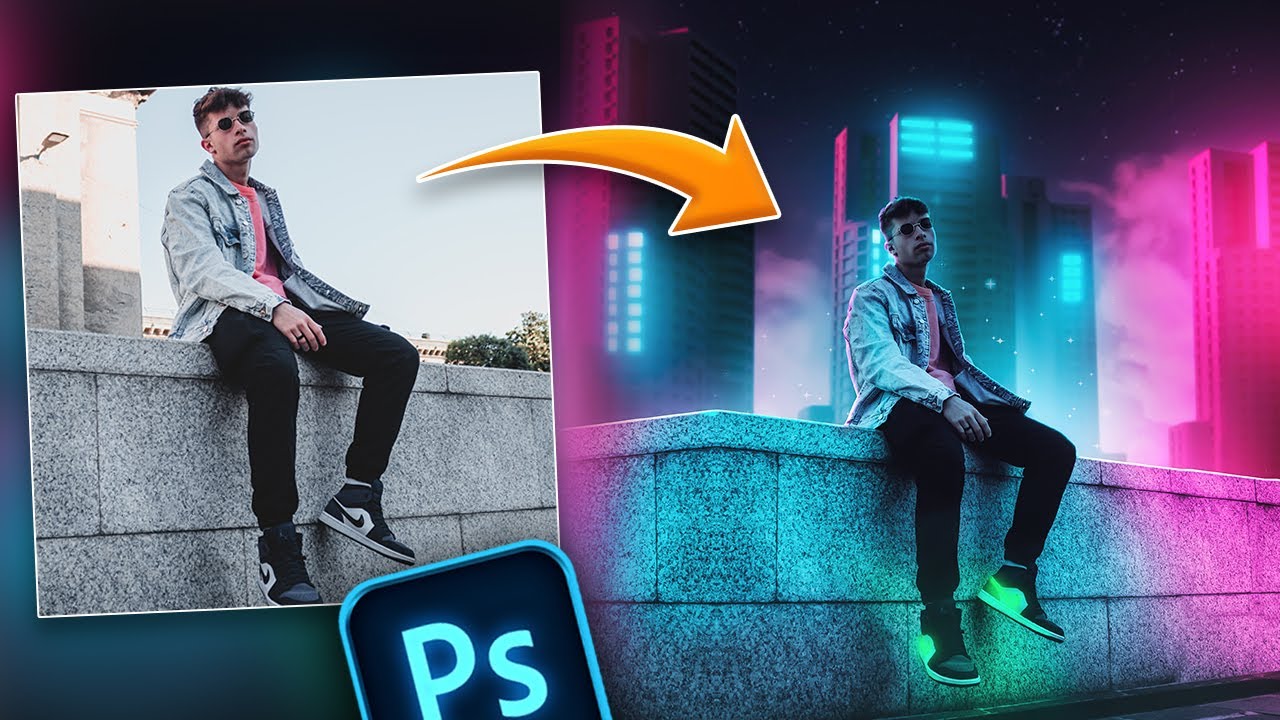 Photoshop Tutorial | Photo Manipulation Create a Glowing City - YouTube