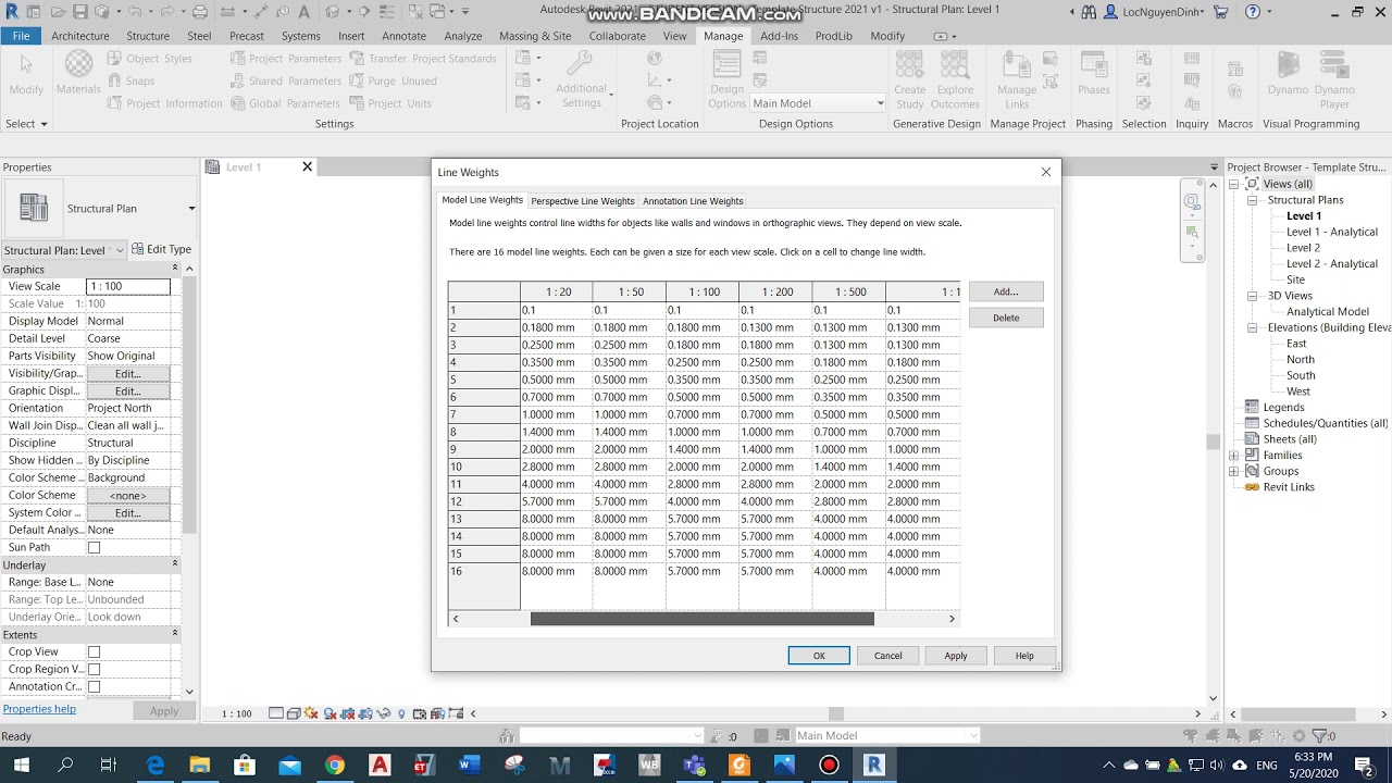 Revit PLP Line weights/ Chiều rộng nét vẽ - YouTube