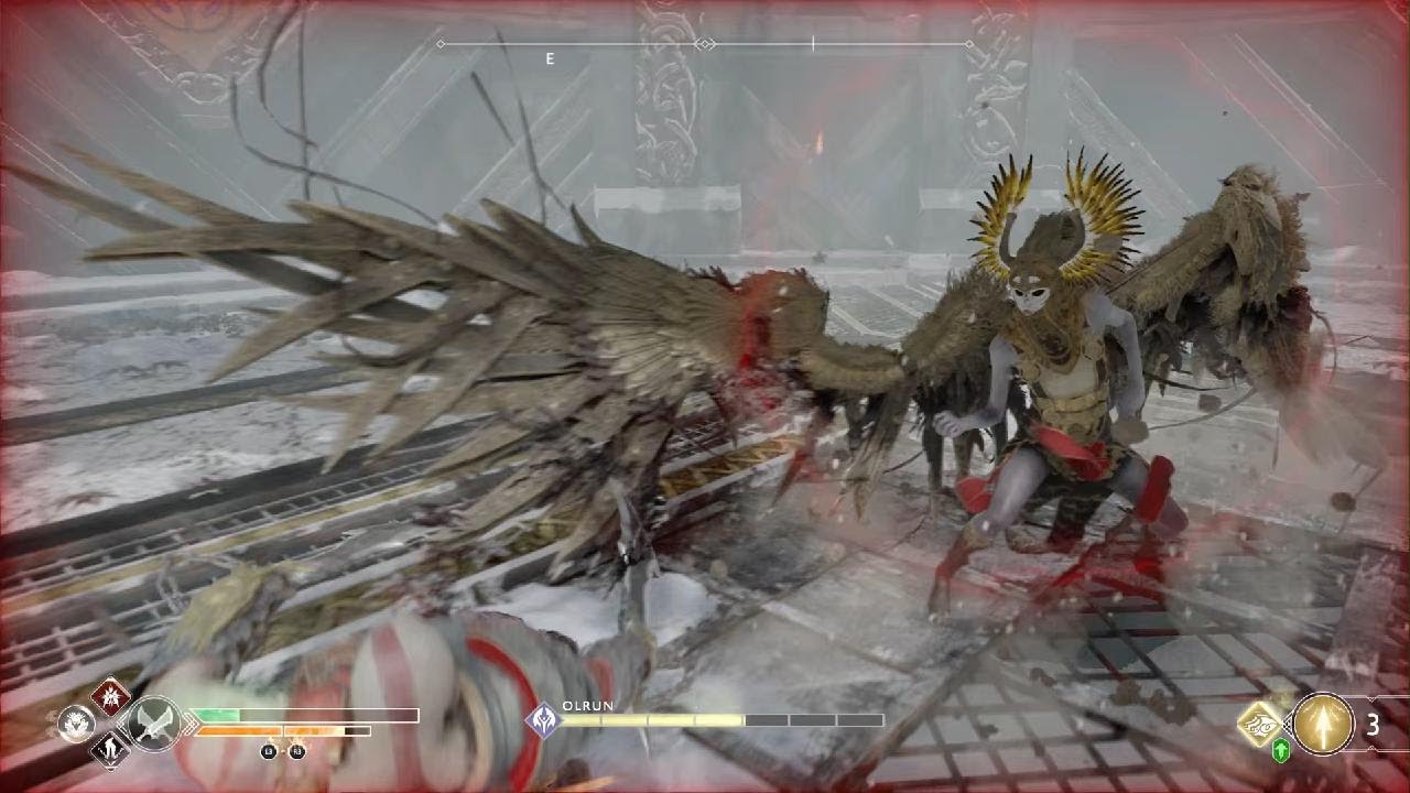 God of War Olrun Valkyrie Fight - YouTube