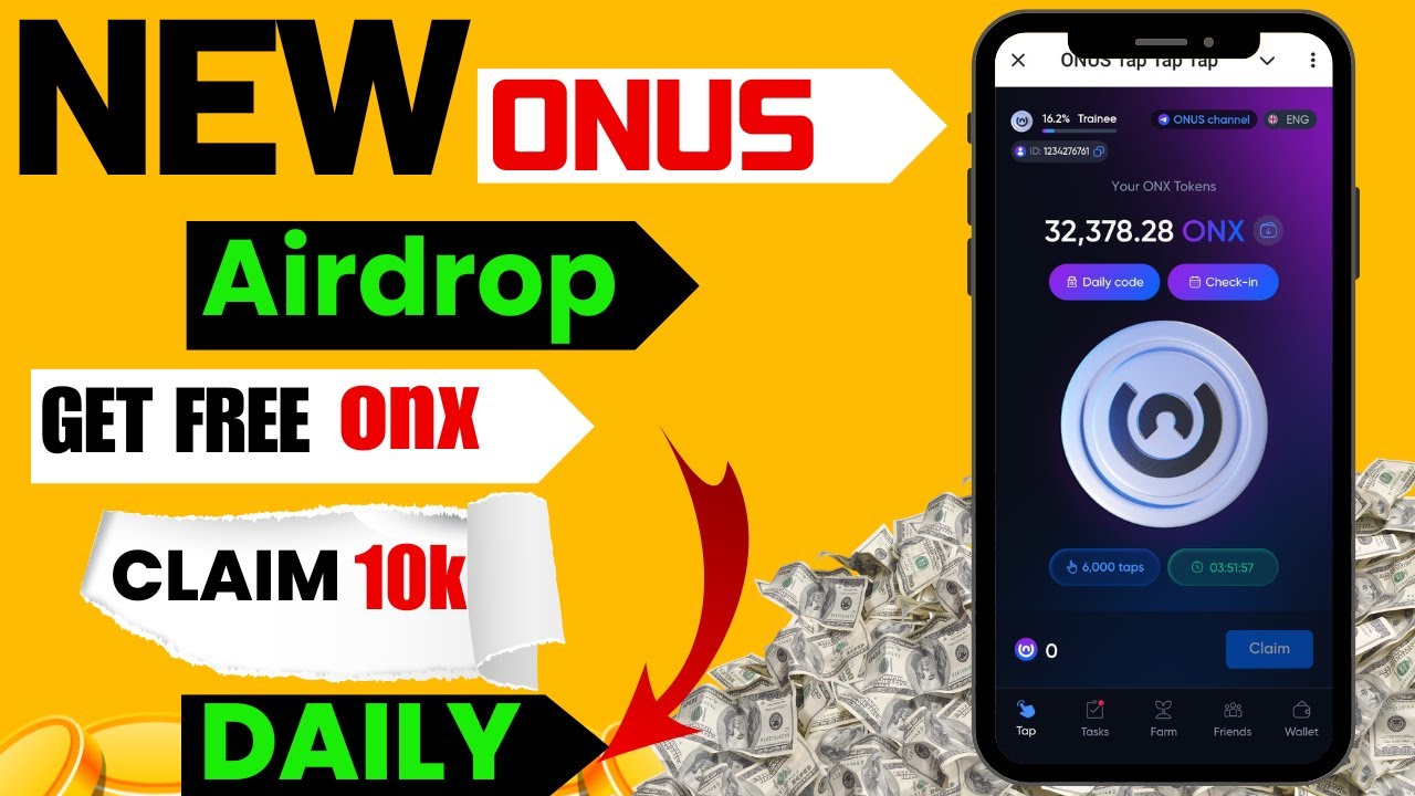 Onus Tap Tap Tap || Onus Tap New Airdrop || Claim Now Free || Free ...