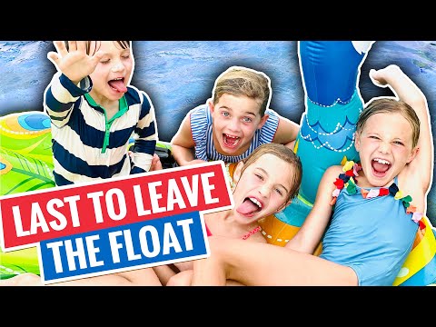 Last to Leave Your Float Challenge | pool challenge | Adventures with Addy & Ollie