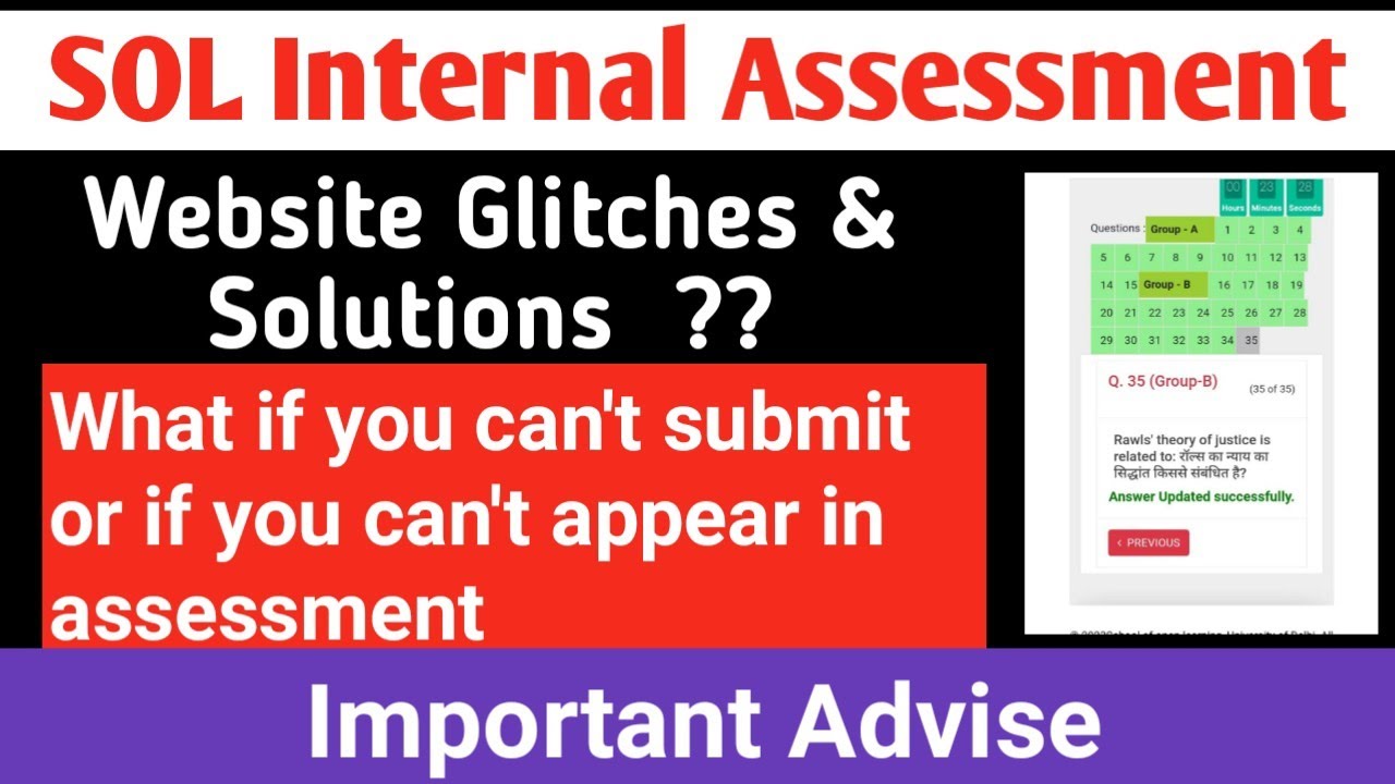 SOL Internal Assessment Errors and Solution ? important Advise - YouTube