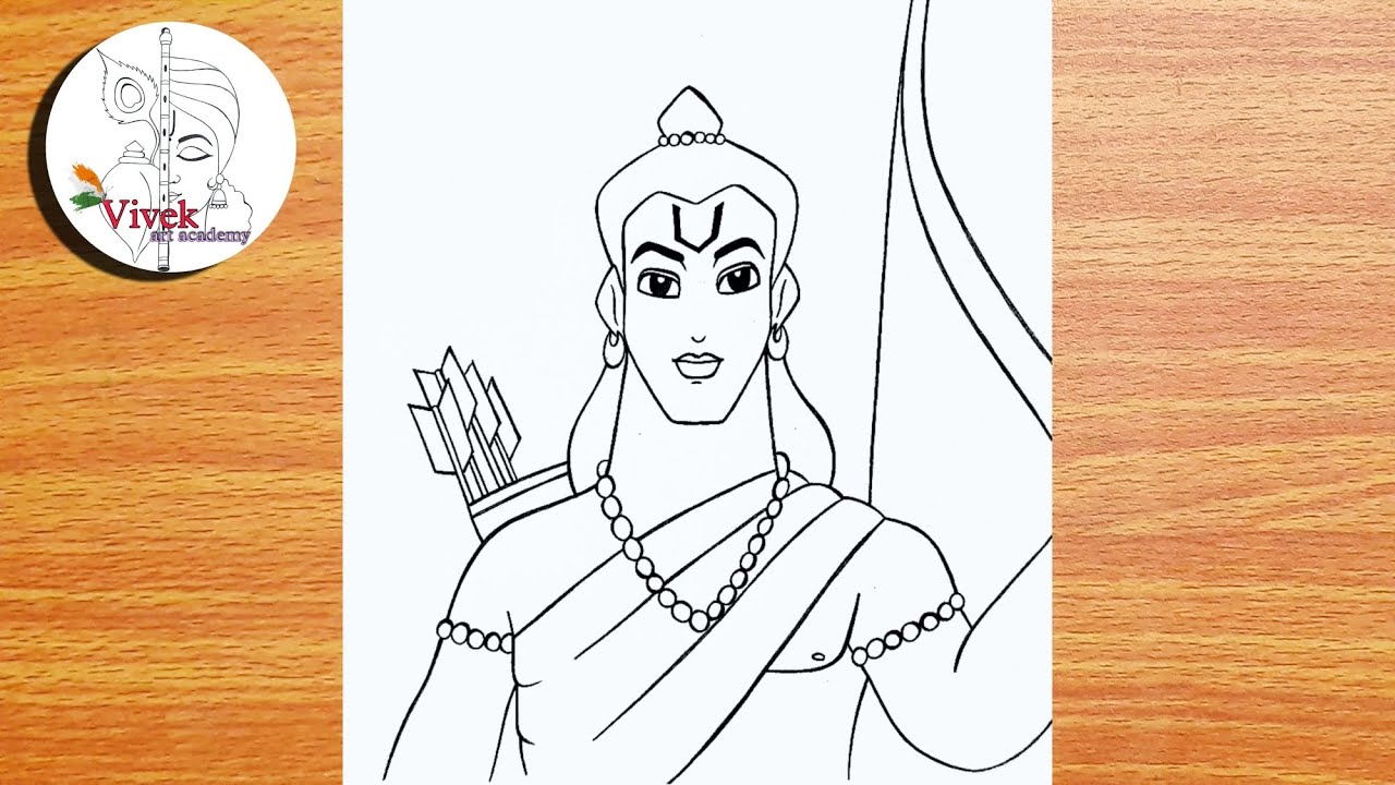 Shri Ram Drawing with Pencil | Dussehra 2024 Special Drawing | Easy ...