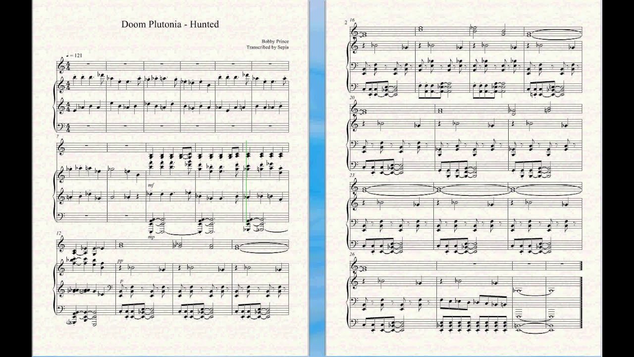 Doom (1993) - Hunted (Sheet Music) - YouTube