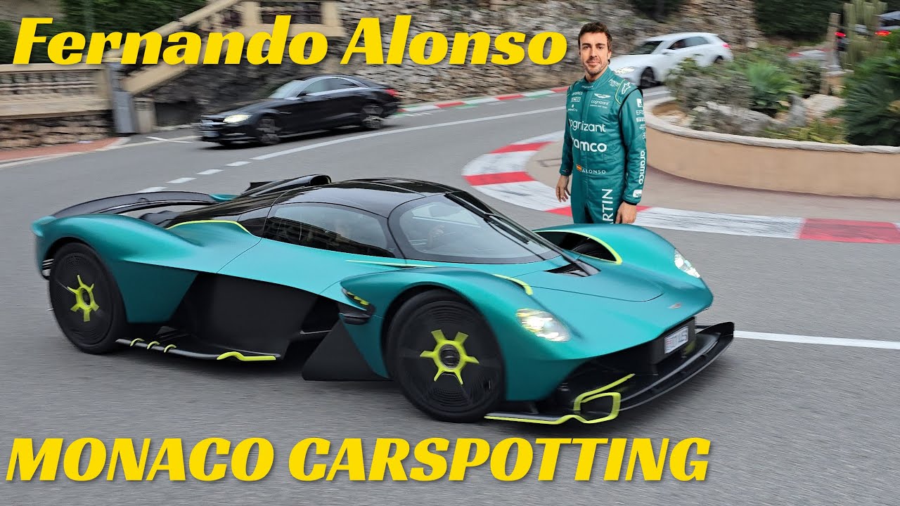 FERNANDO ALONSO Driving his NEW AM VALKYRIE through Monaco 2024 ...