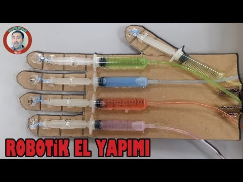 Hidrolik Sistemle Çalışan Robotik El Yapımı | Robotik El Projemiz