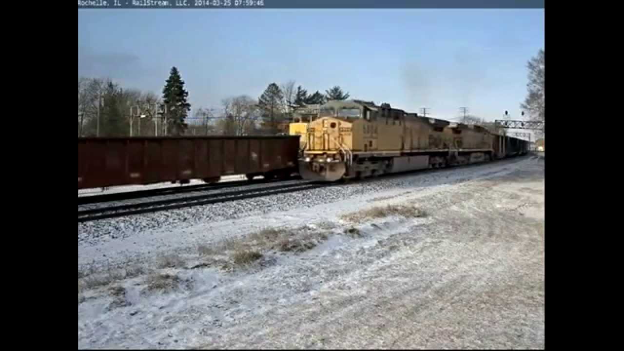 Railstream Railcam Series #16- Rochelle, IL (3/25/14) - YouTube