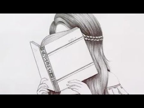 A girl is studying - Step by step Pencil Sketch for beginners || How to ...