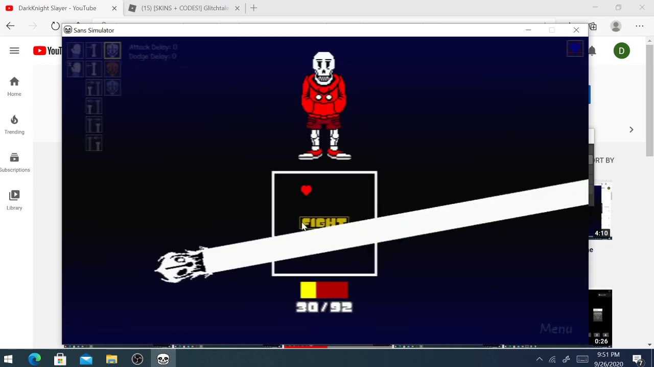 Sans Simulator (Part 12 Final) The Skeleton battle - YouTube