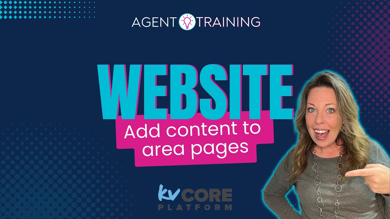 Add content to Area Pages in MAXTECH Powered by kvCORE - YouTube