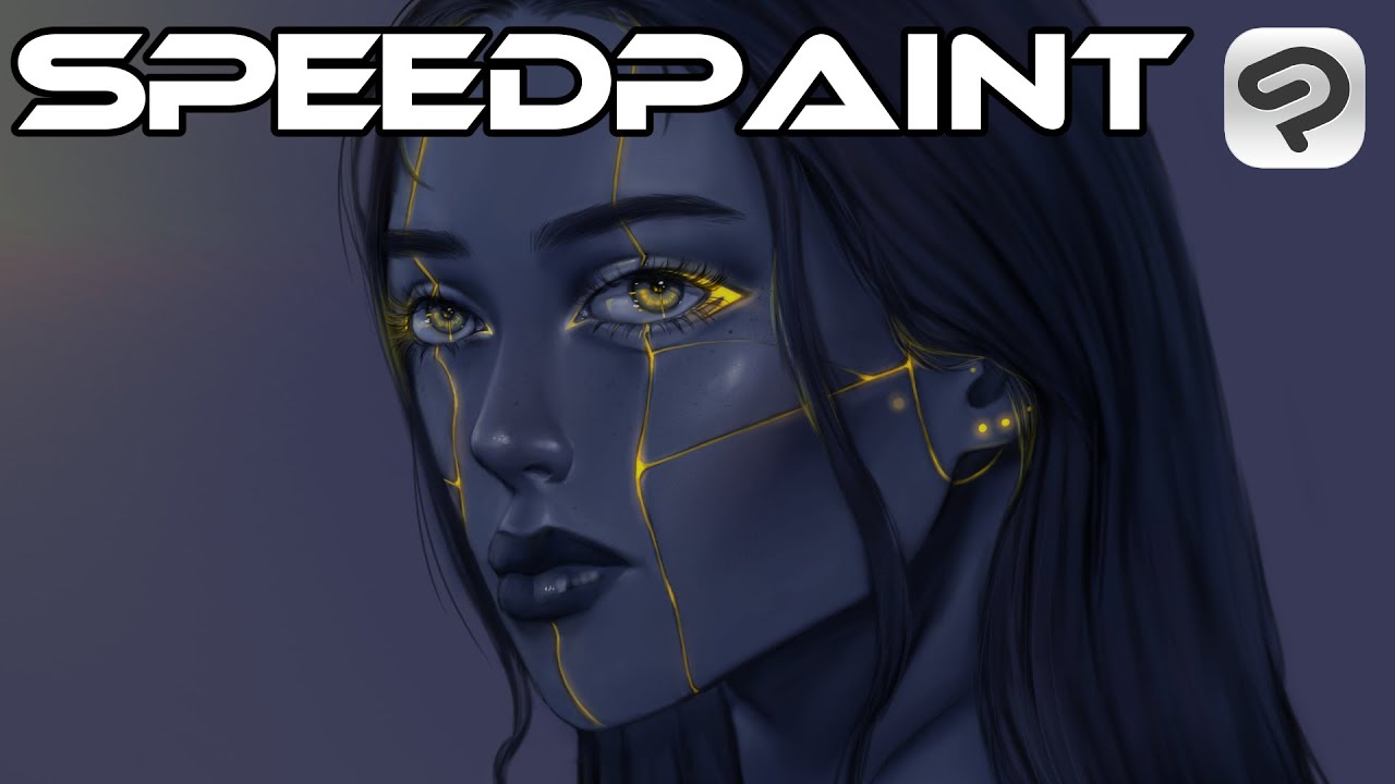 Gold Cyber Tech (Clip Studio Paint) - Speedpaint - YouTube