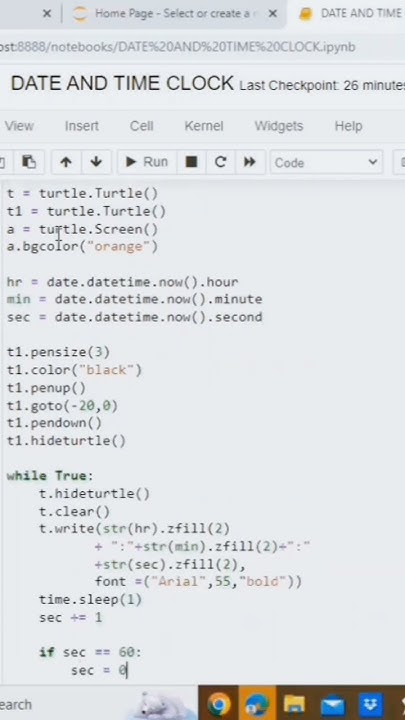 Simple Clock using Python turtle #python #python3 #viralshorts #viralvideo #coding #code #shorts ...