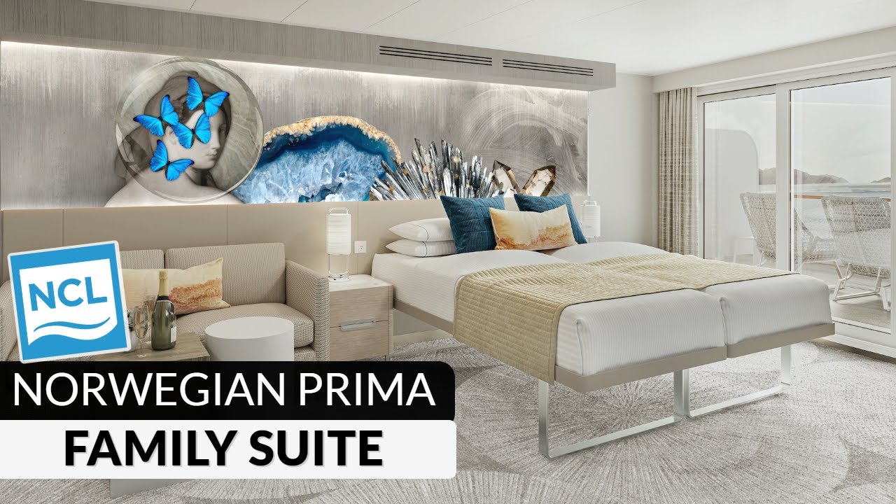 Norwegian Prima | Family Suite with Large Balcony Walkthrough Tour ...