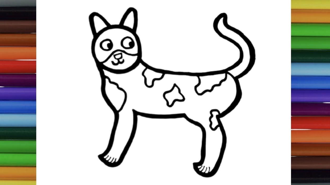 Cats and Dogs Drawing, Painting, Coloring for Kids & Toddlers - YouTube