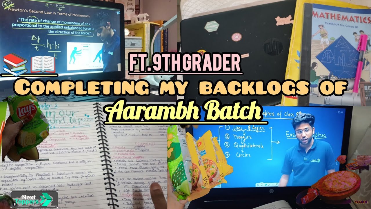 Study Vlog :Completing Backlogs of Aarambh batch 📚🎀💗Next Toppers ft ...