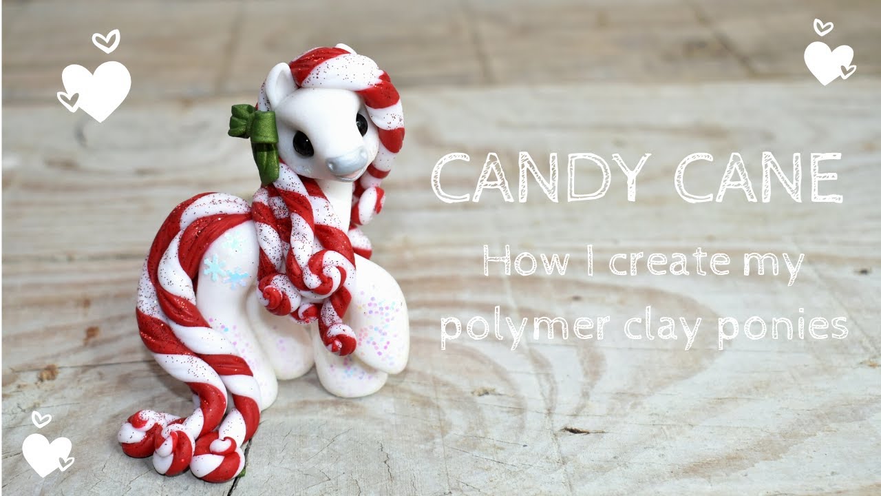 Candy Cane - Original handmade polymer clay pony by Sweet Friends - YouTube