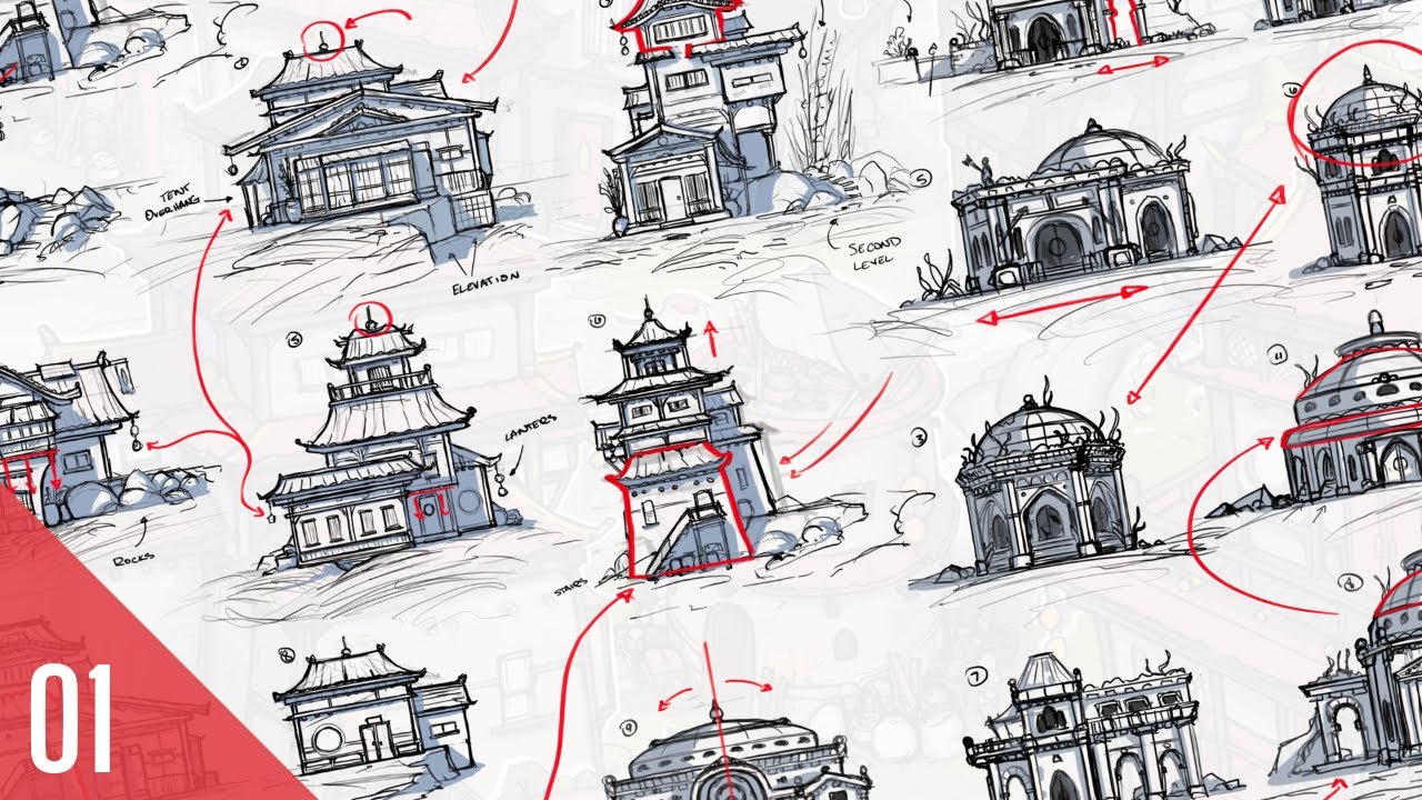 Environment Design EP 1 - Architectural Thumbnail Sketching - YouTube