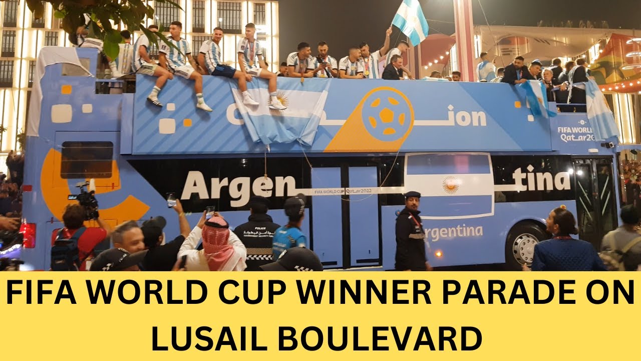Argentina celebrate World Cup win with open- top bus parade in Lusail ...