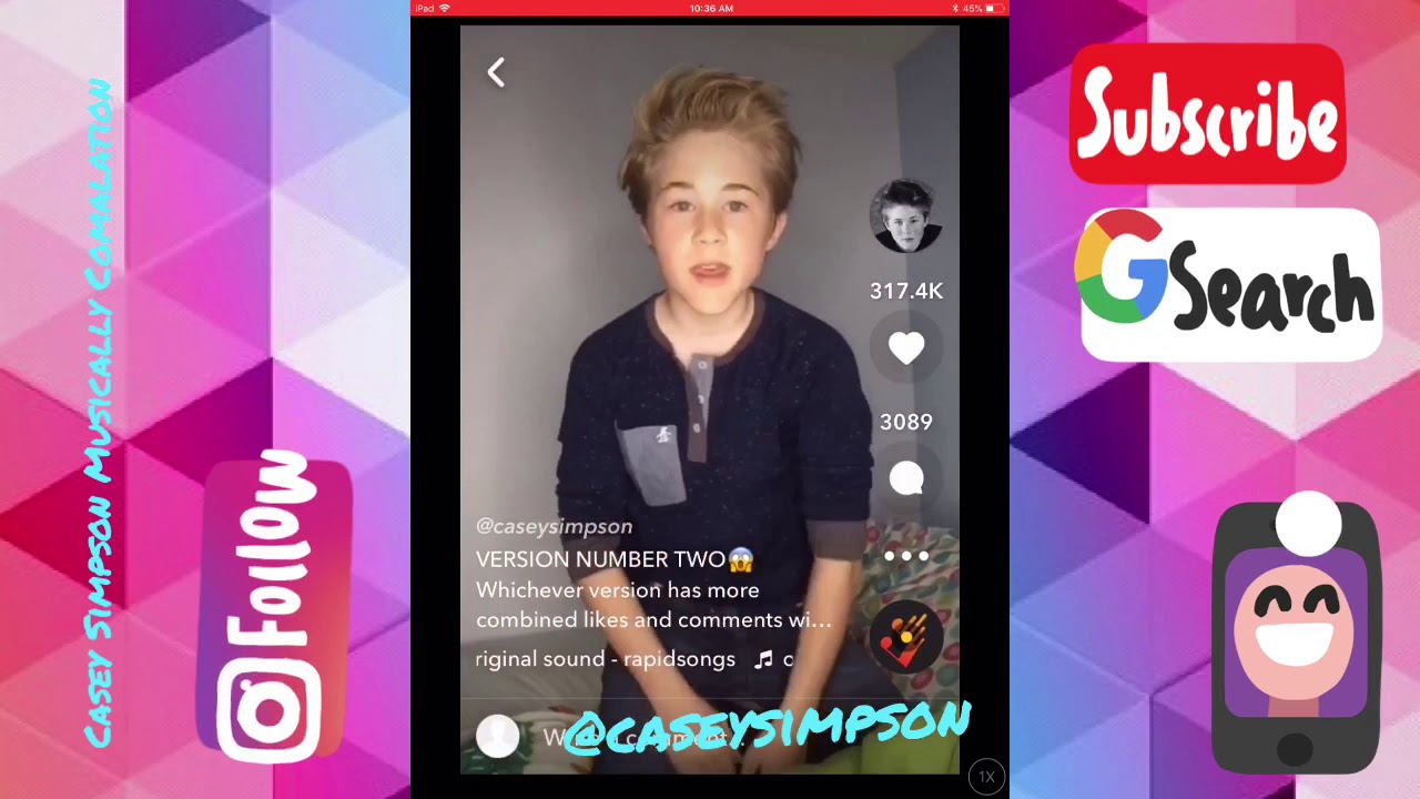 Casey Simpson Musically pt.2 - YouTube