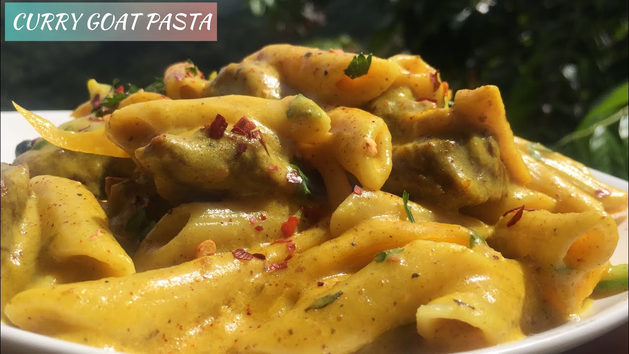 How To Make Creamy Curry Goat Pasta - YouTube