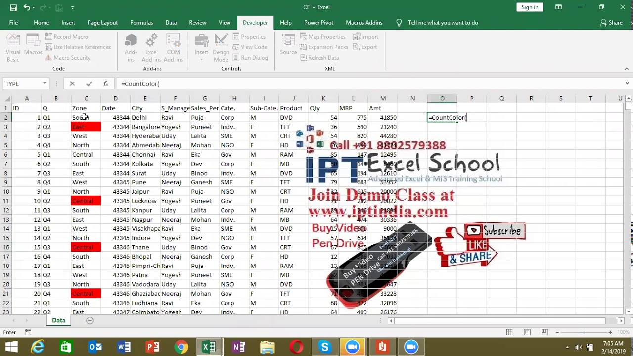 Count Color Cell In Excel VBA Macros In Hindi YouTube count-color-cell-in-excel-vba-macros-in-hindi-youtube