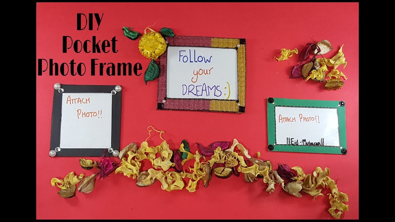 DIY Super cute POCKET Photo Frame - YouTube