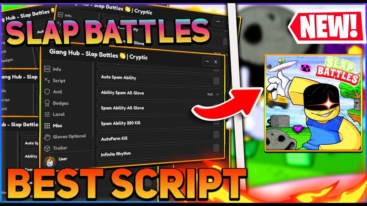 Slap Battles Script GUI / Hack (Auto Farm, Auto Slap, Kill Aura, And ...
