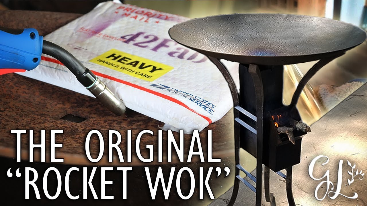 Rocket Stove Cowboy Wok Disc Cooker Build - YouTube