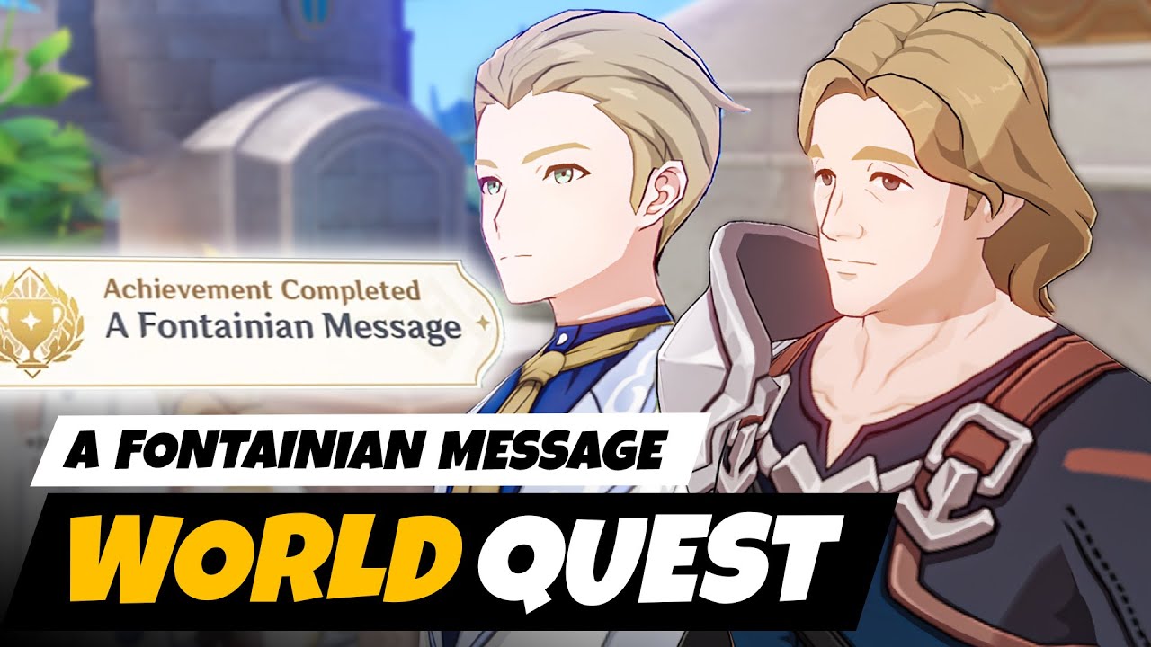 A Fontainian Message - Fontaine World Quest | Genshin Impact 4.0 - YouTube