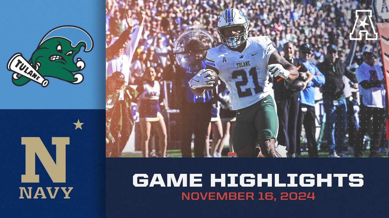 Game Highlights: Tulane vs Navy (Nov. 16, 2024) - YouTube