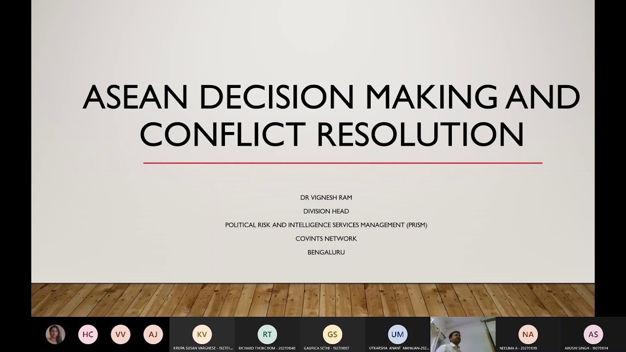 ASEAN Decision Making and Conflict Resolution | Dr. Vignesh Ram - YouTube
