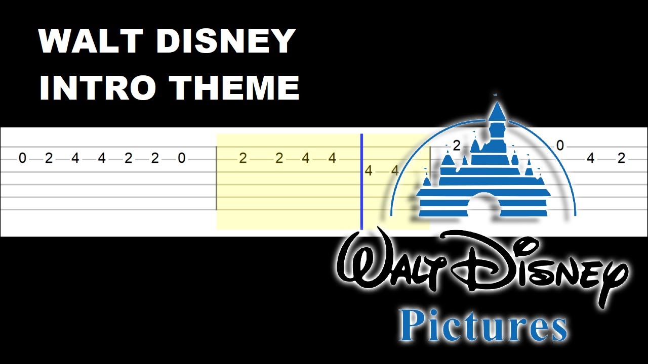 Walt Disney Opening Theme (Easy Guitar Tabs Tutorial) - YouTube