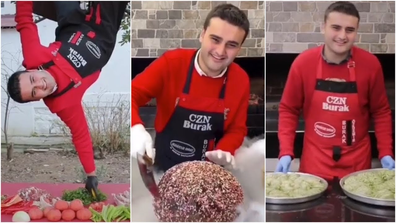 Chef Burak challenge by cutting vegetables and cooking with inverted ...