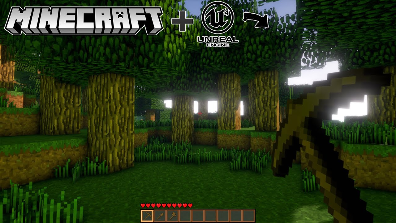 Chơi Thử Phiên Bản Minecraft Trền Nền Đồ Họa Unreal Engine 4 - YouTube