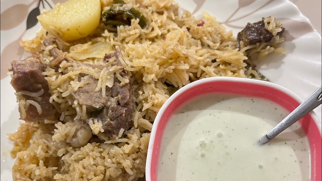 Quick Mutton pulao and Raita with father daughter - YouTube