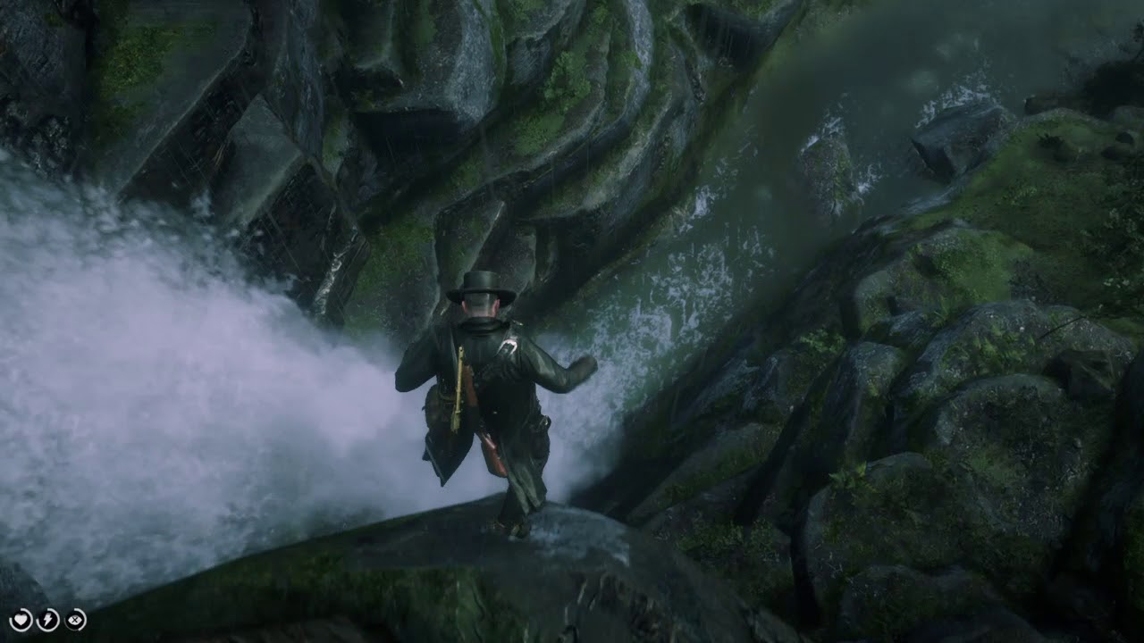 Waterfall leap Red Dead Redemption 2 - YouTube