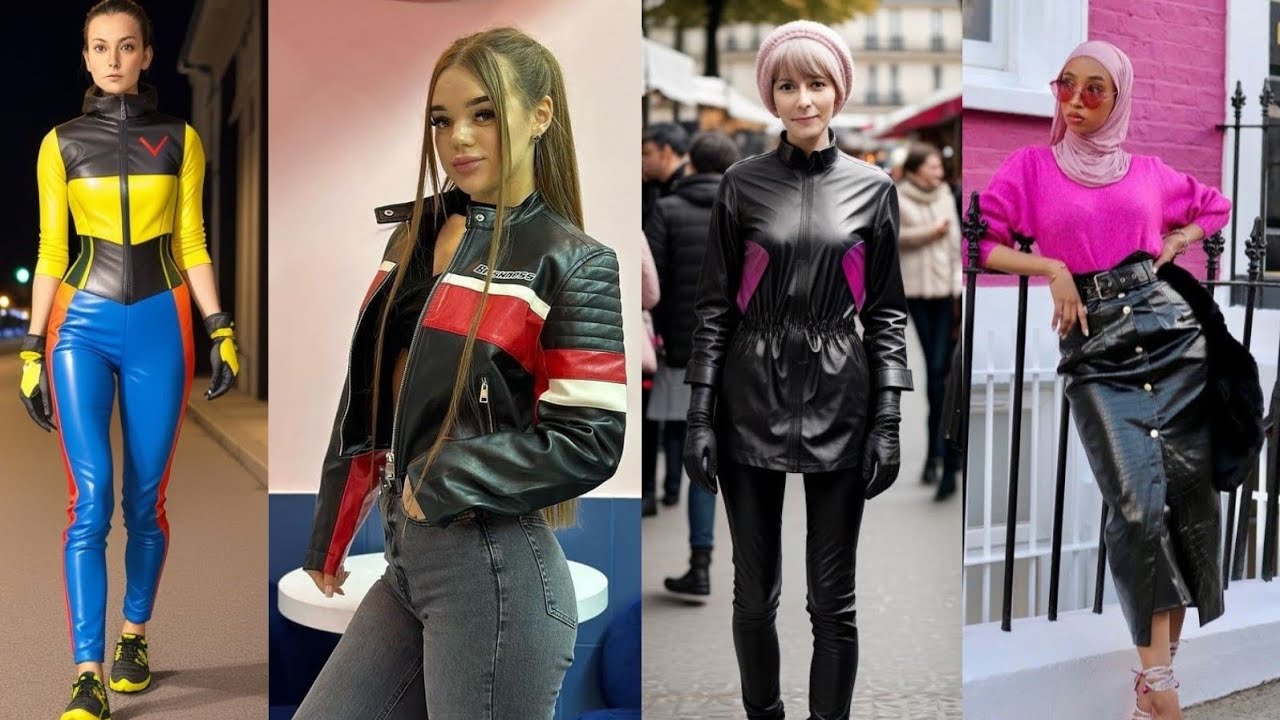 new latex outfits latex fashion - YouTube