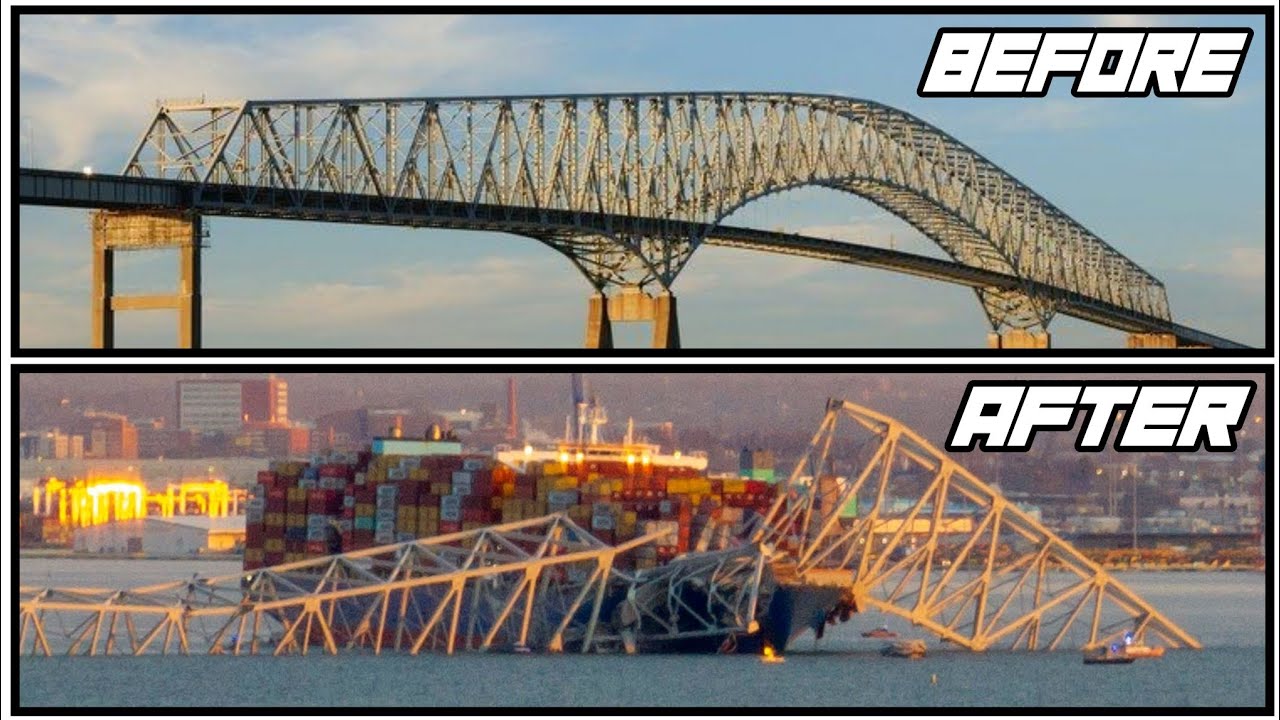 Driving by Francis Scott Key bridge | #colapse - YouTube