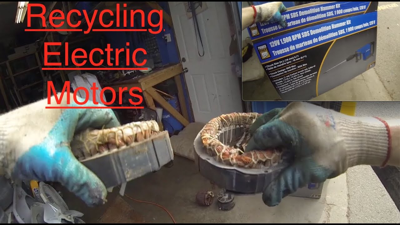 Jackhammer cutting electric motors in half - YouTube